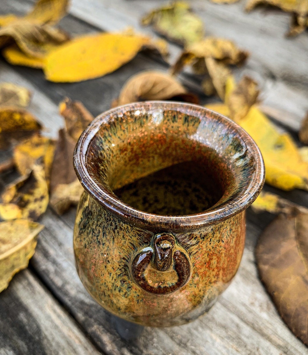 Tiny Ceramic Cauldron- Dragon's Gold - Etsy