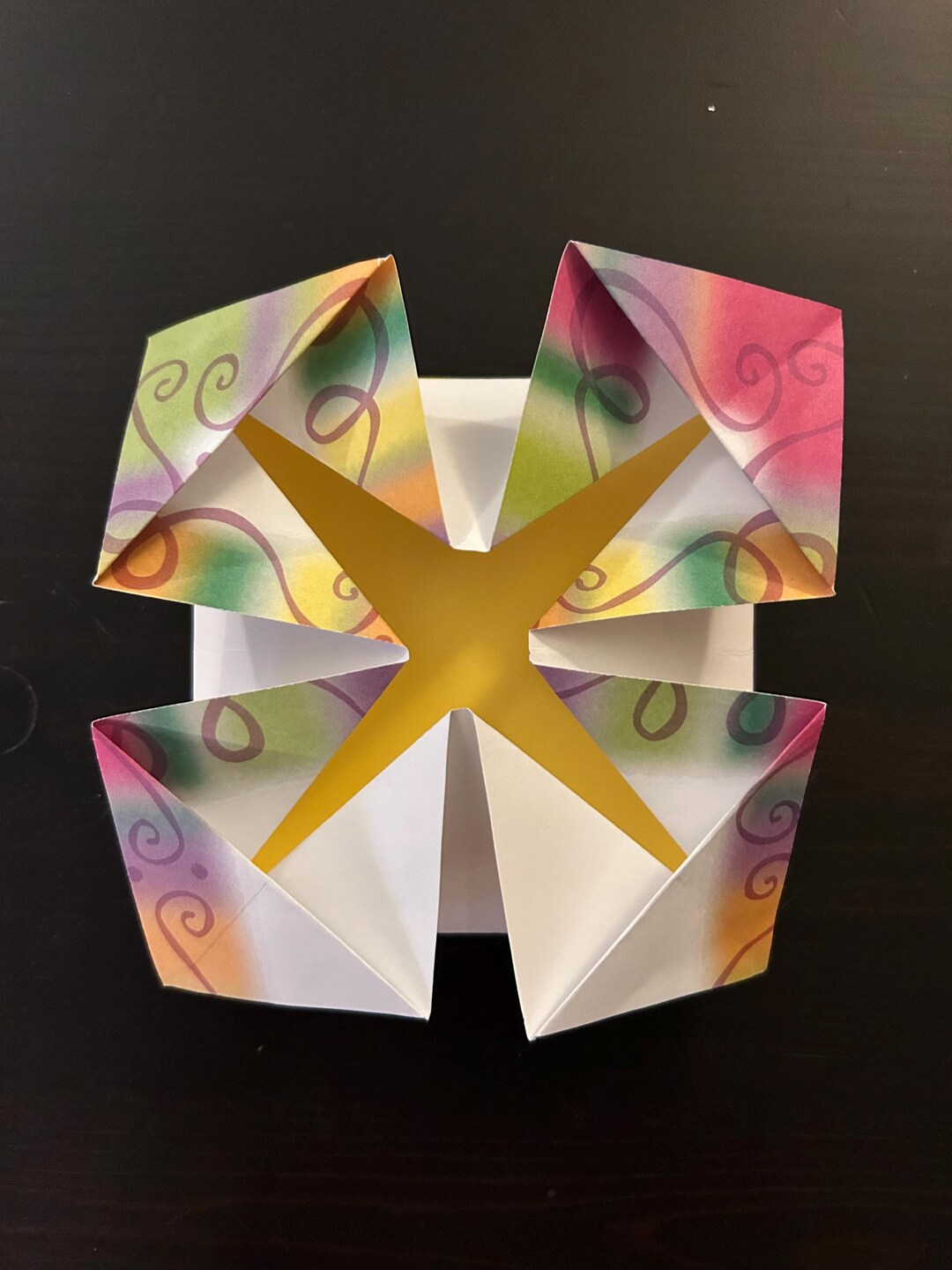 Handmade FIESTA SCROLL Origami Invitation or Gift Sleeve for Money or ...