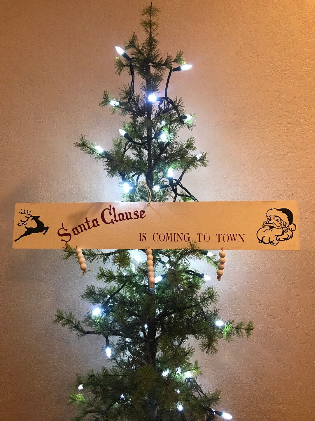 Santa Clause is Coming to Town Christmas Wood Sign, Christmas Ornament ...