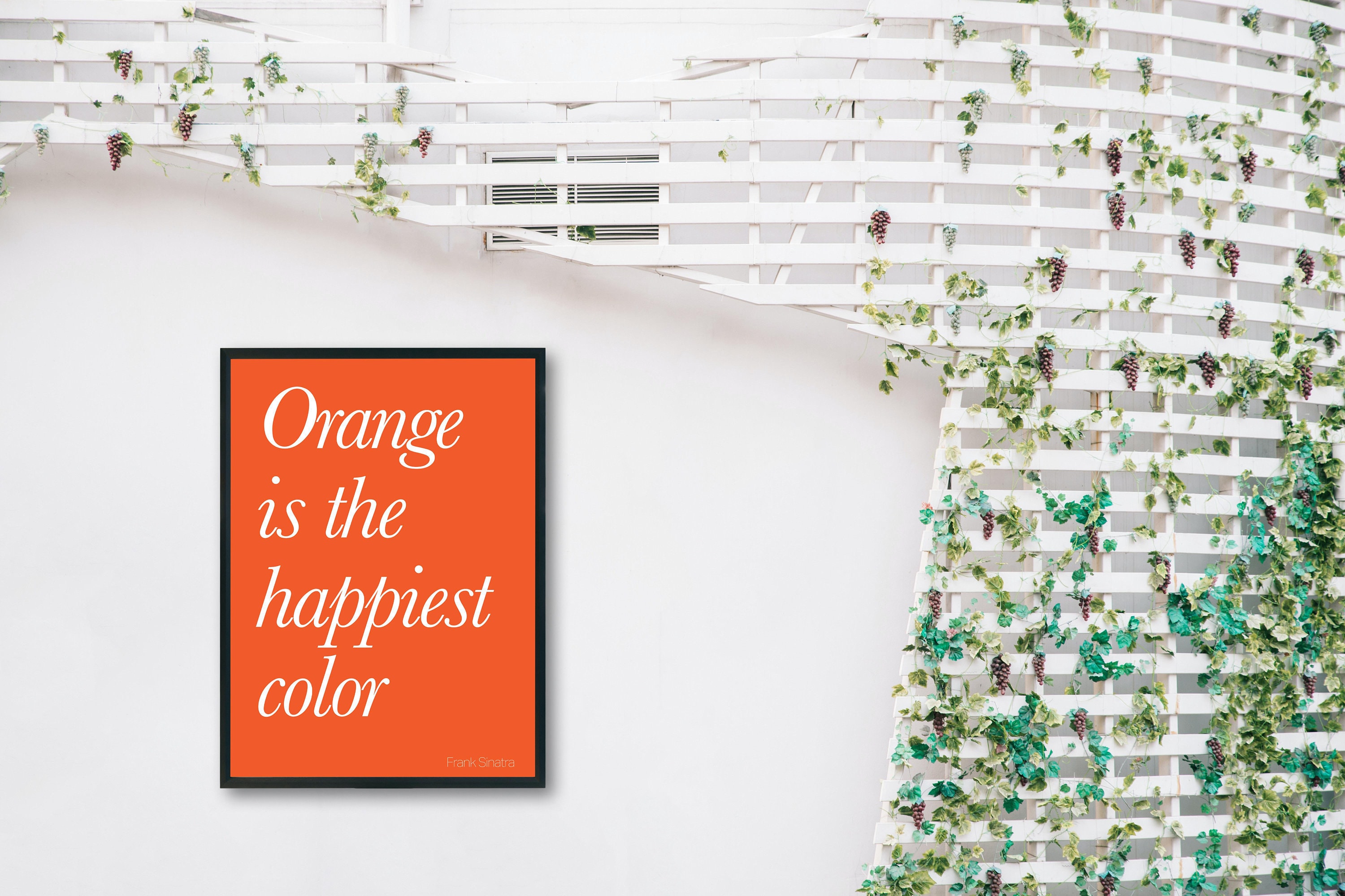 Orange is the Happiest Color Quote Poster Printable Wall Art - Etsy