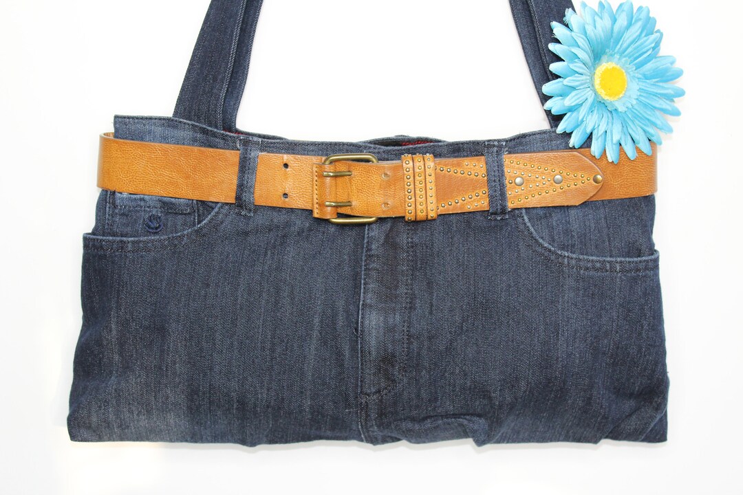 Jean Shoulder Purse, Denim Shoulder Purse, Jean Shoulder Bag, Denim ...