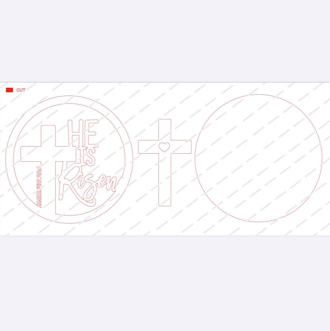 Laser Cut File,easter Laser Cut File, He is Risen Laser SVG, Glowforge ...
