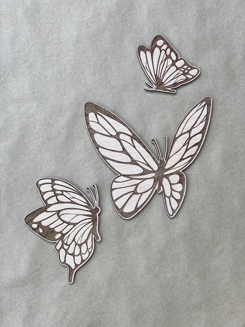 Butterfly Laser Cut File: 3D Wall Decor SVG, DXF, PDF (digital Download ...