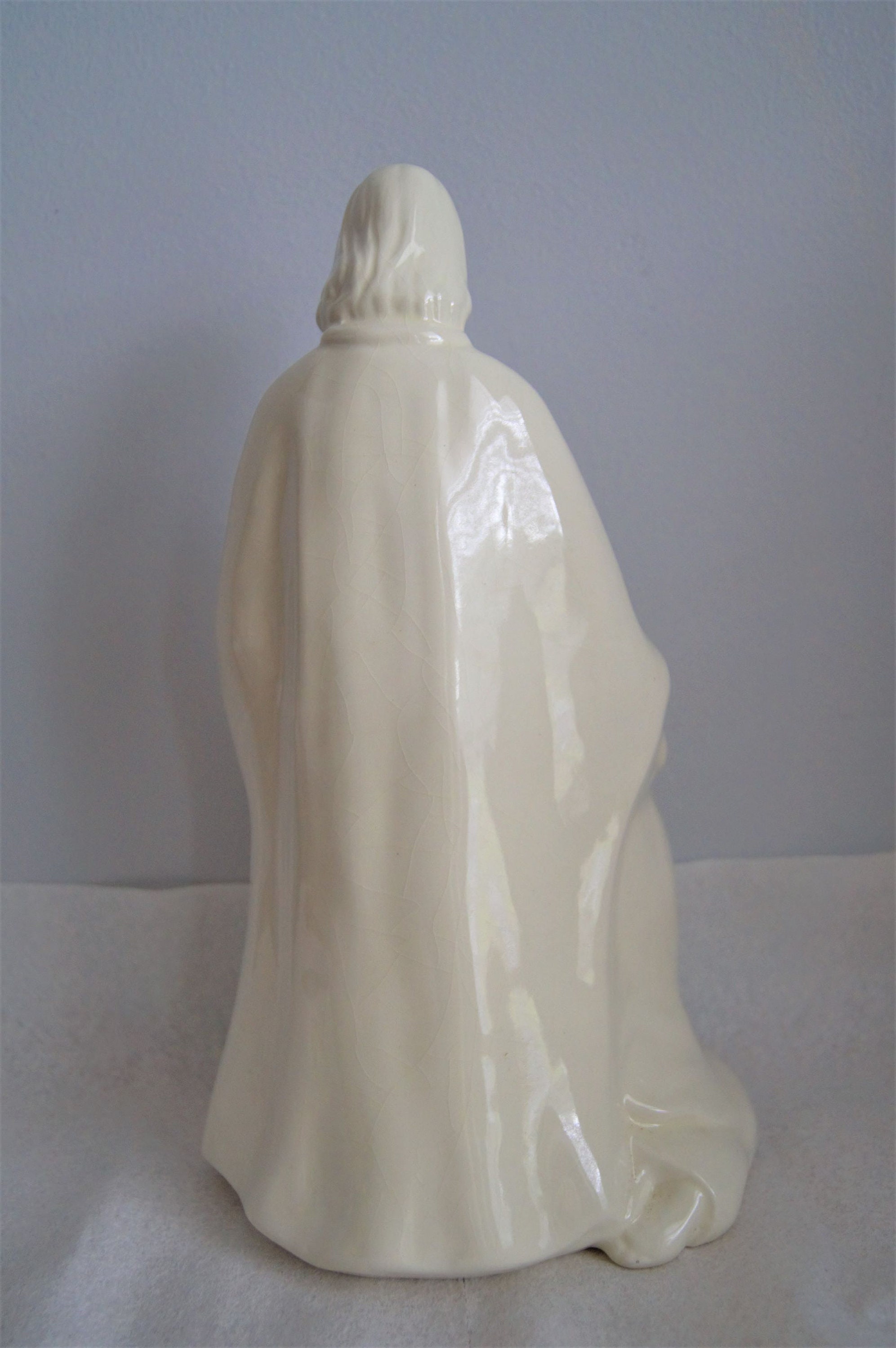 Vintage Off-white Ceramic Holy Family Statue Christmas Baby Jesus Mary ...