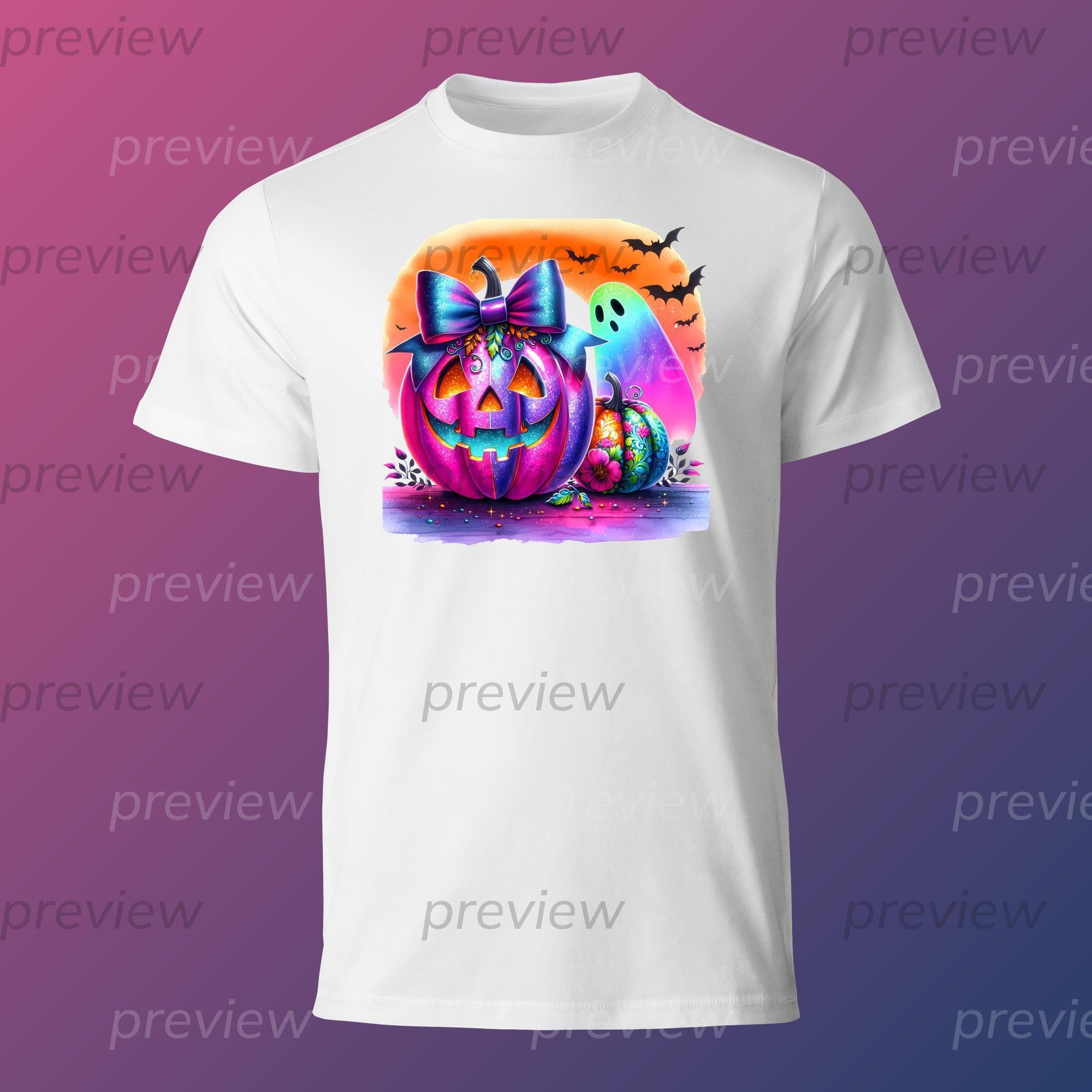 Bright Colorful Halloween Clipart Bundle of 9 PNG, Jack O'lantern ...