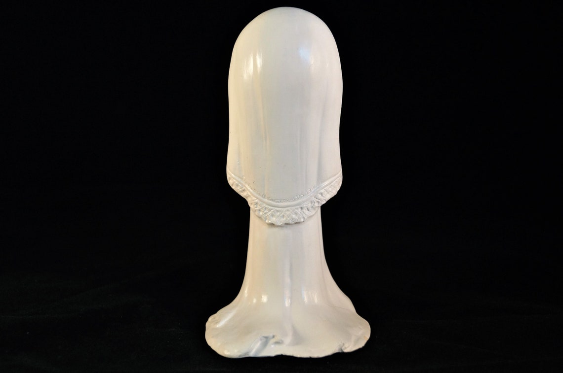Vintage Adorable Ceramic Blushing Bride Statue With Long White Dress ...