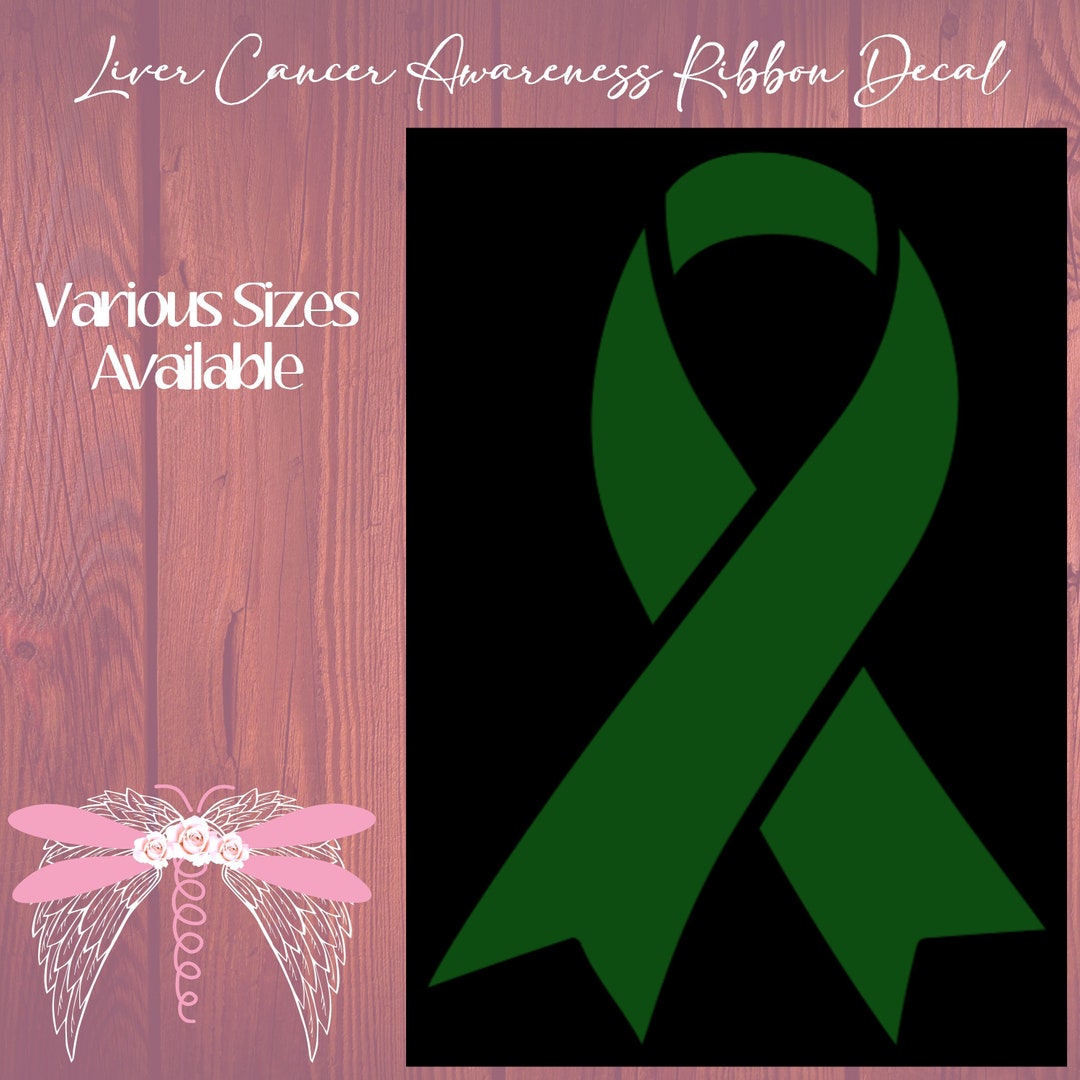 Liver Cancer Awareness Ribbon - Emerald Green - Infant Loss - Child ...