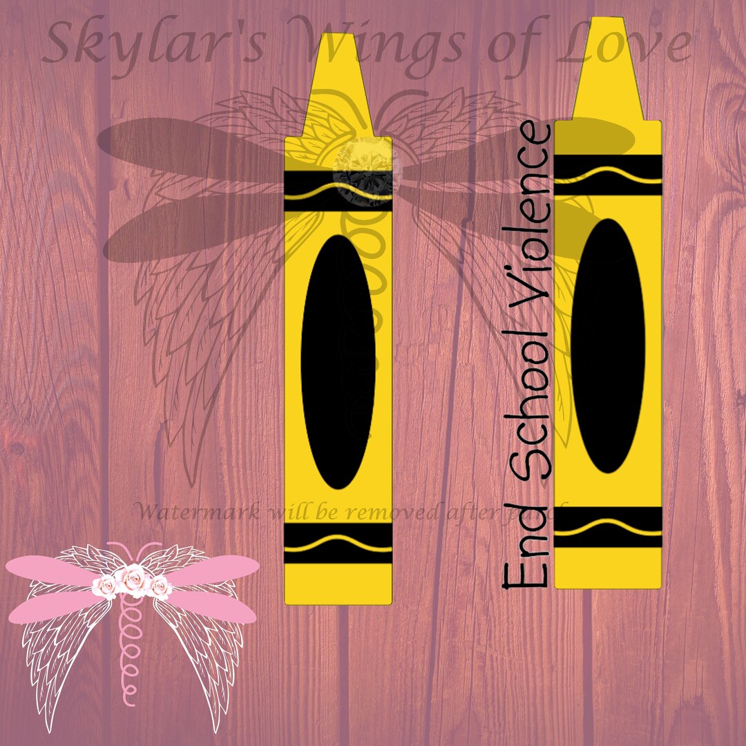Yellow Crayon End School Violence Child Loss Memorial Remembrance in ...
