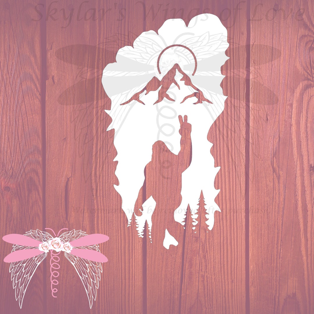 Bigfoot Vinyl Decal - Bigfoot Silhouette Inside of Foot #10 - Etsy