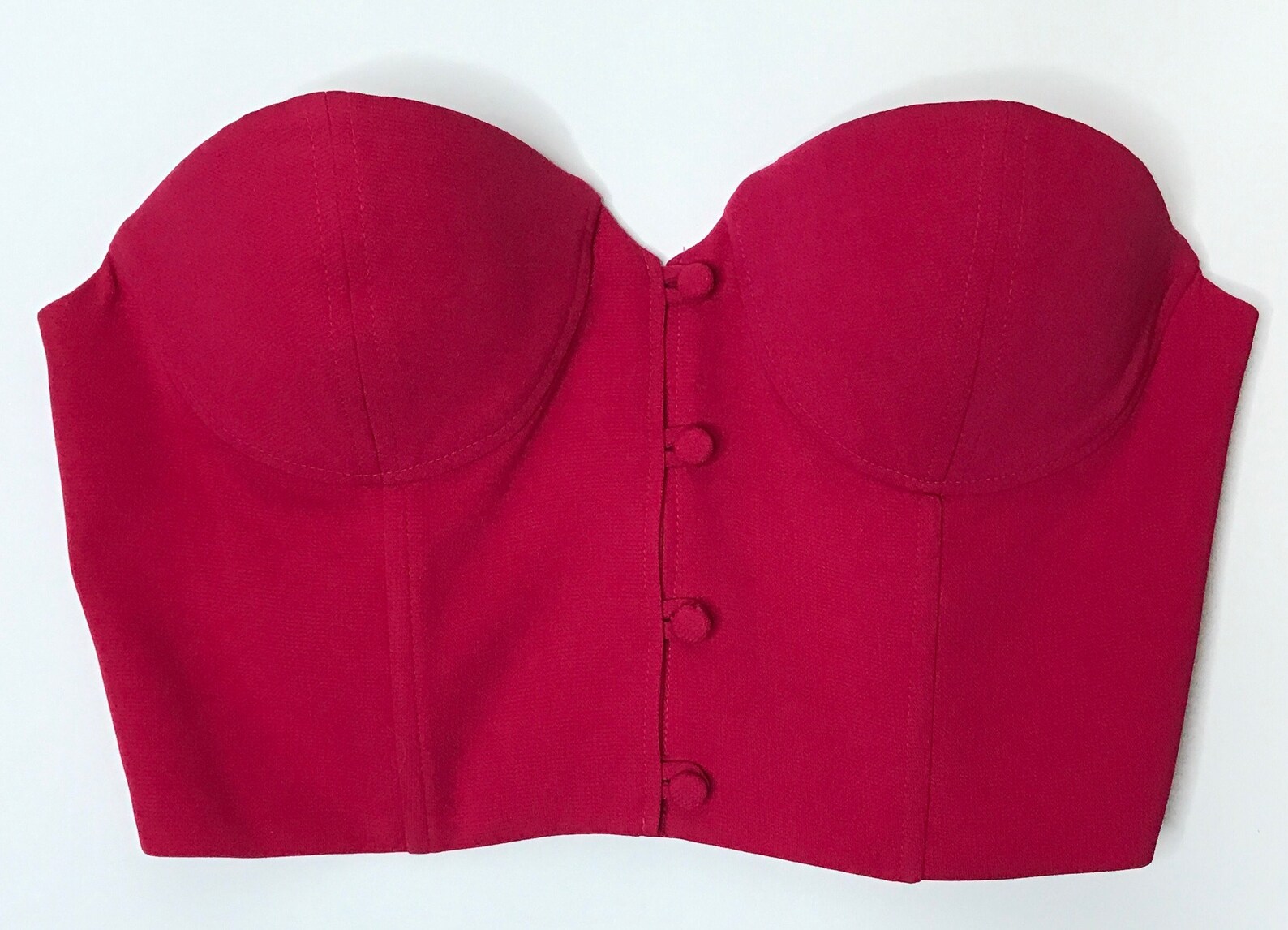 Fucshia Crop Bustier D Cup Size UK 8-10 - Etsy