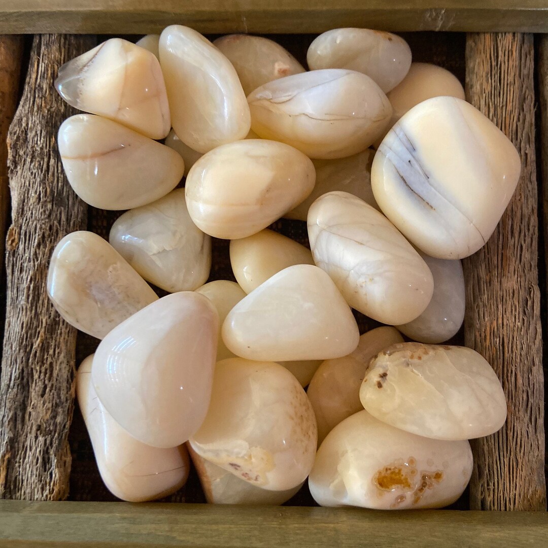 Rare Yellow Opal Tumbled Stone // Natural Yellow Opal Crystal - Etsy