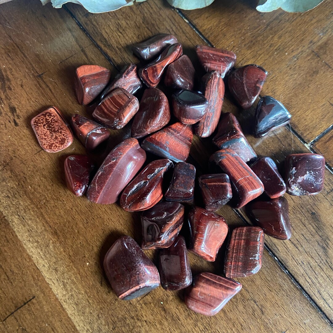 Red Tigers Eye Tumbled Stone - Etsy