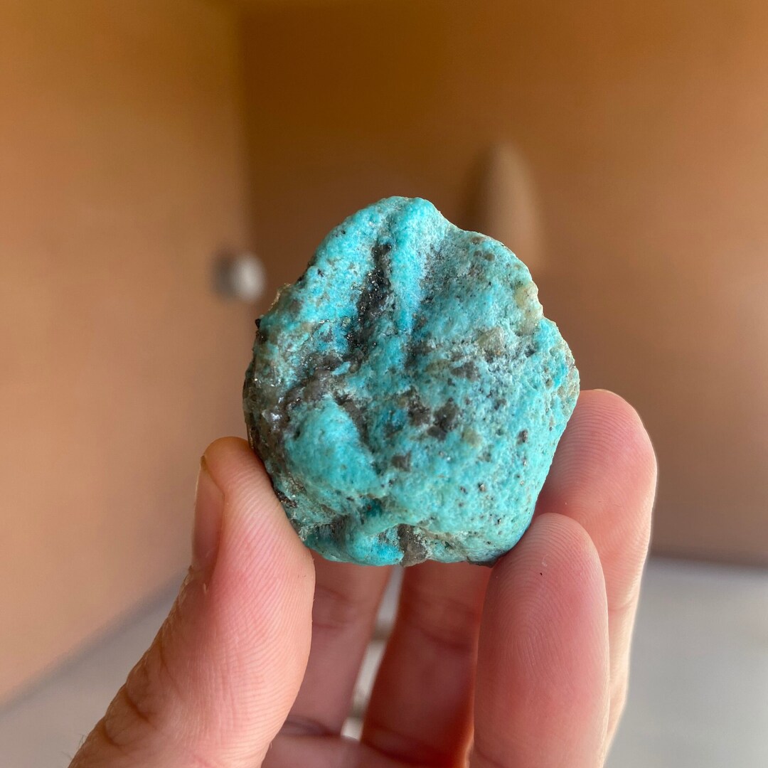 Raw Chunk of Turquoise - Fox Mine Nevada - Turquoise With Pyrite - Etsy