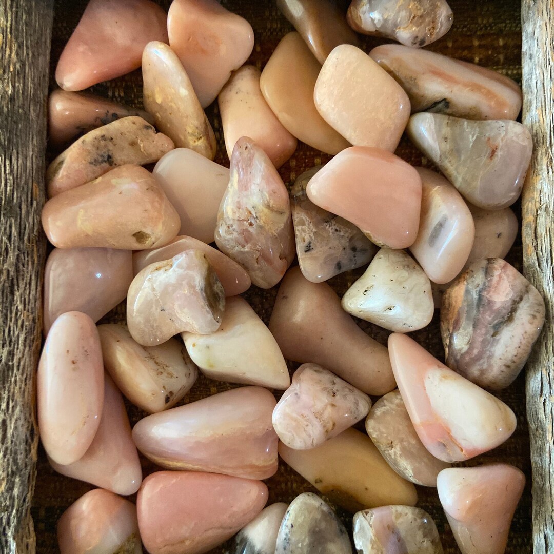 Pink Opal Tumbled Stone - Etsy