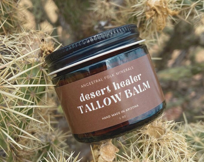 Desert Healer Grass Fed Tallow Balm Daily Facial Moisturizer Beef