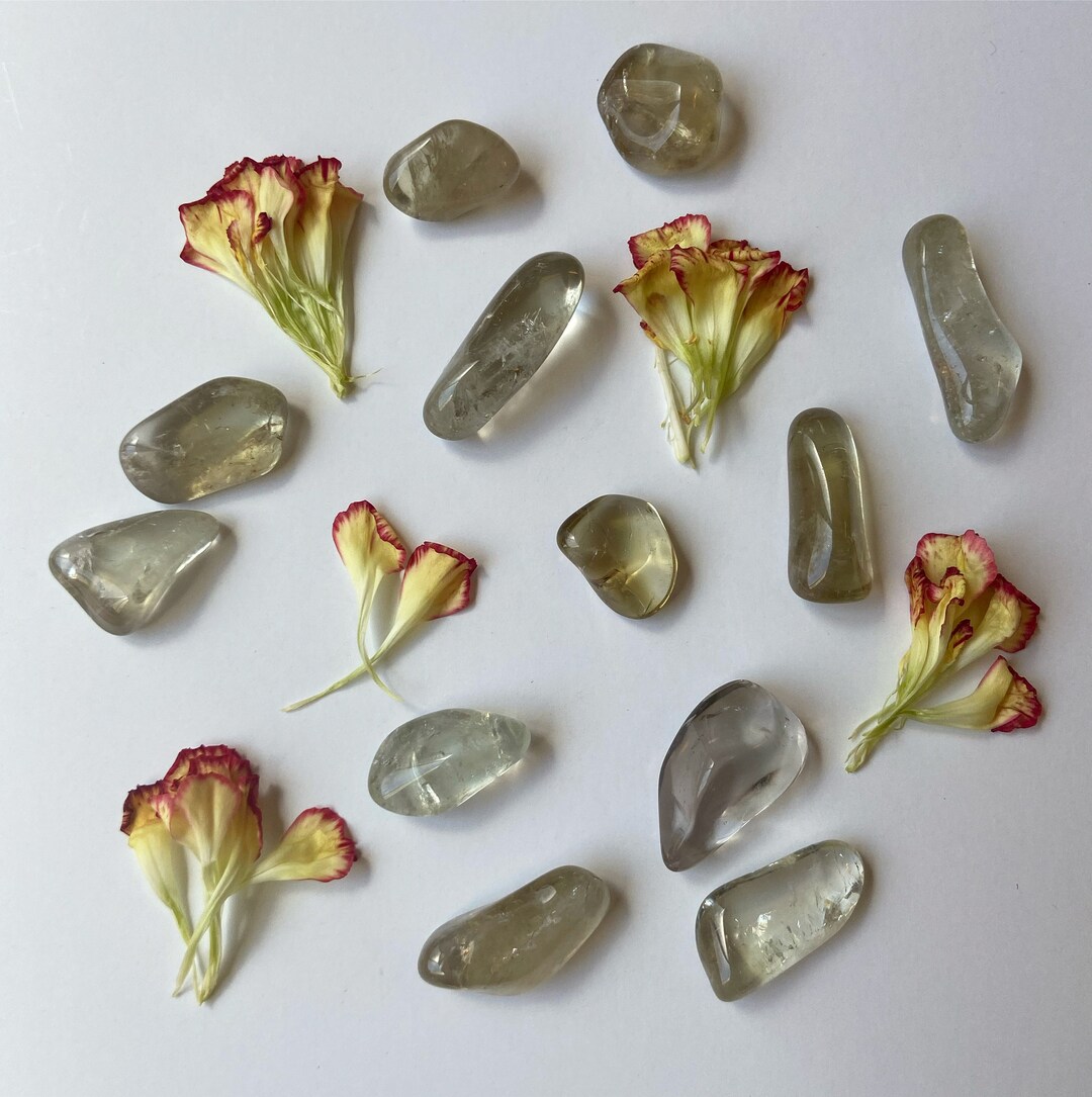 Prasiolite Tumbled Stone // Natural Prasiolite Green Amethyst - Etsy