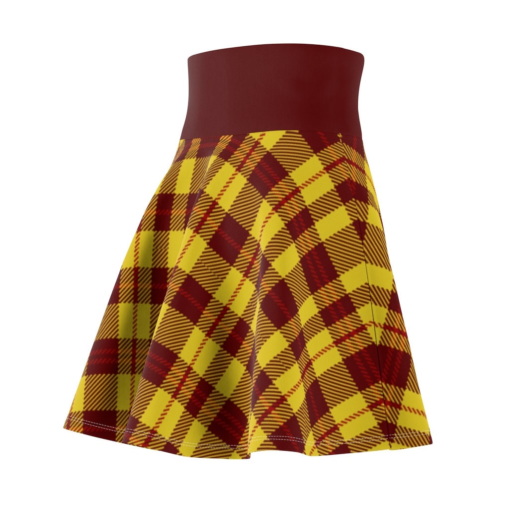 Red Plaid Skirt Women's Skater Skirt Wizard Skirt - Etsy