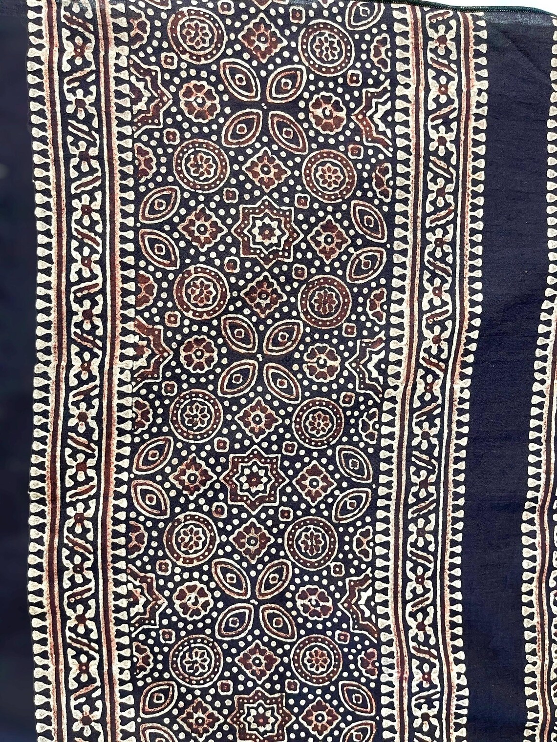 Sindhi Ajrak Scarf Resist Dyed Gujarati Dupatta, Eco Friendly Indian ...