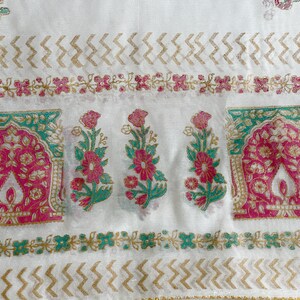Festive Indian Block Print Scarf, Women Handmade Dupatta for Wedding ...