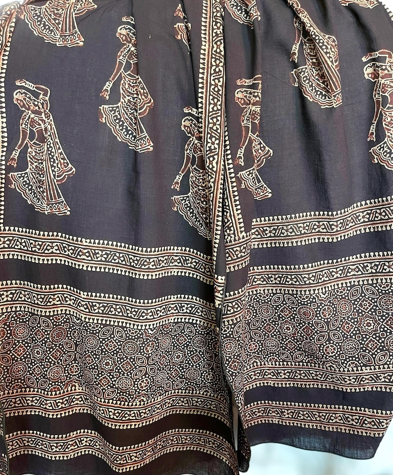 Sindhi Ajrak Scarf Resist Dyed Gujarati Dupatta, Eco Friendly Indian ...