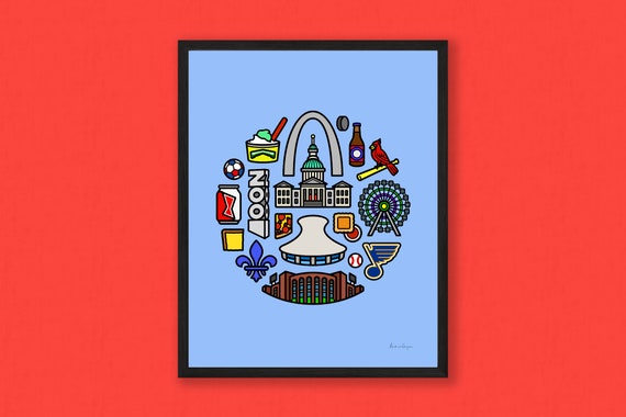 St. Louis Circle Art Print STL Matte Poster Featuring | Etsy