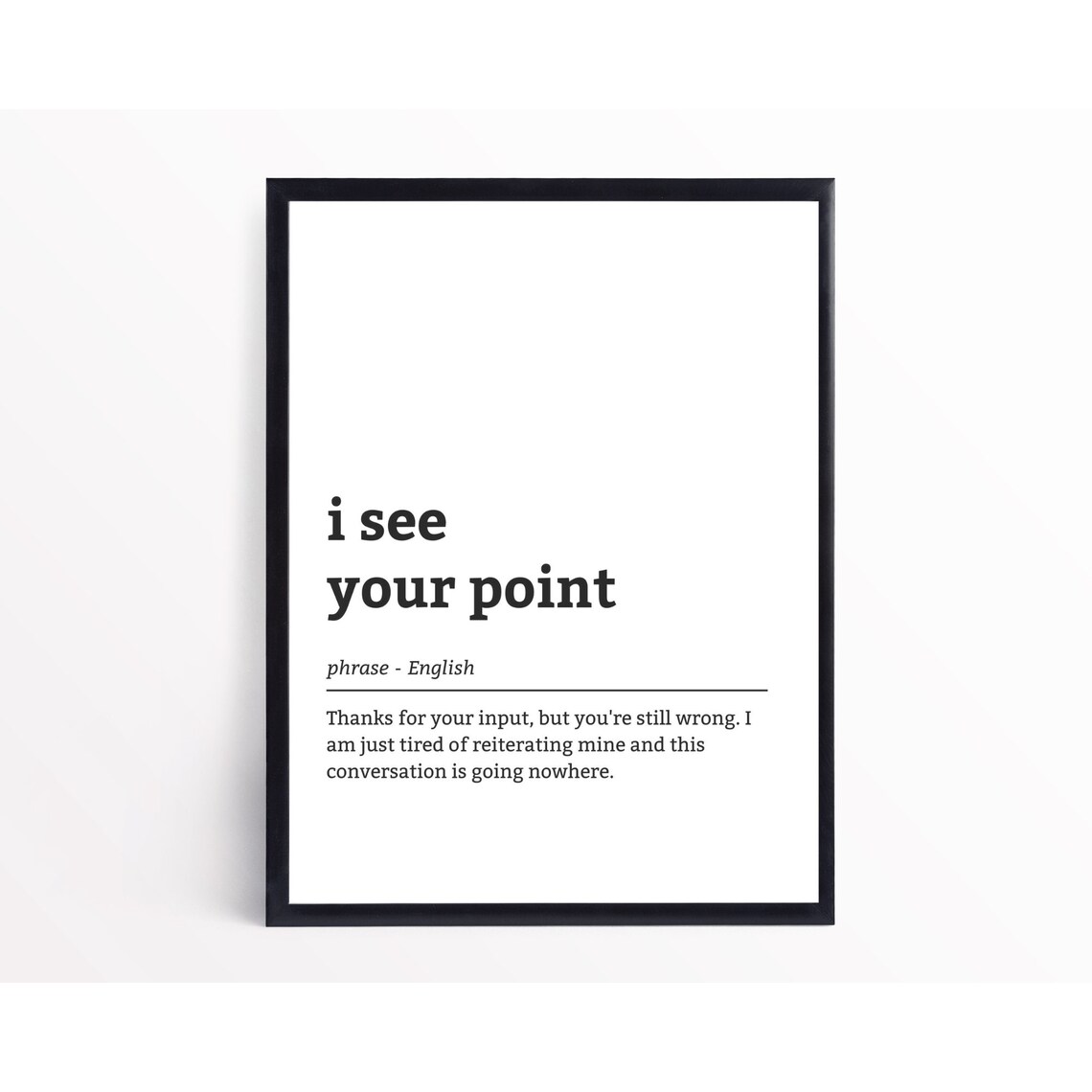 I See Your Point Office Wall Art Office Humor Funny Home - Etsy