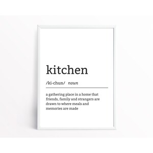 KITCHEN | Definition Wall Art | Home Decor Humor | Funny Home Décor ...