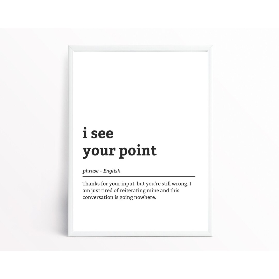 I See Your Point | Office Wall Art | Office Humor | Funny Home Décor ...