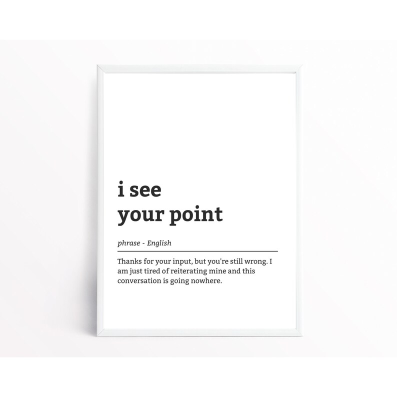 I See Your Point Office Wall Art Office Humor Funny Home - Etsy