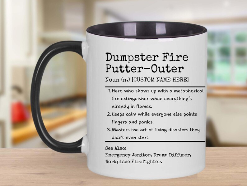 Dumpster Fire Putter Outer Personalized Nurse Coffee Mug - Custom Name ...