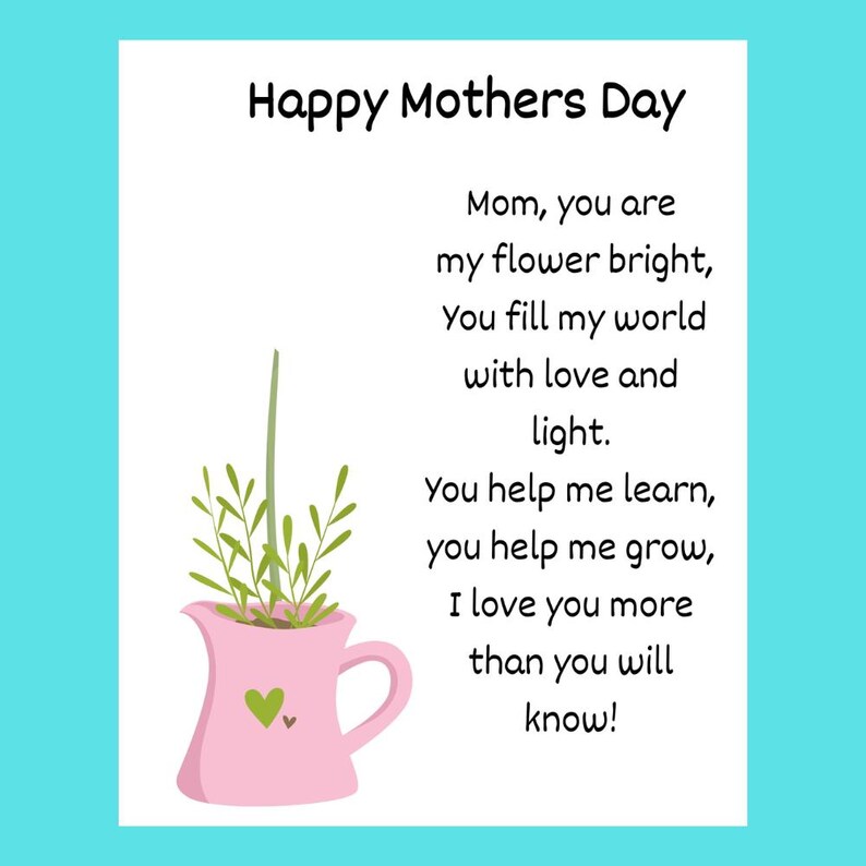 Mothers Day Printable Activity for Kids Hand Print Gift for Mom ...