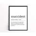SNACCIDENT | Definition Wall Art | Home Decor Humor | Funny Home Décor ...