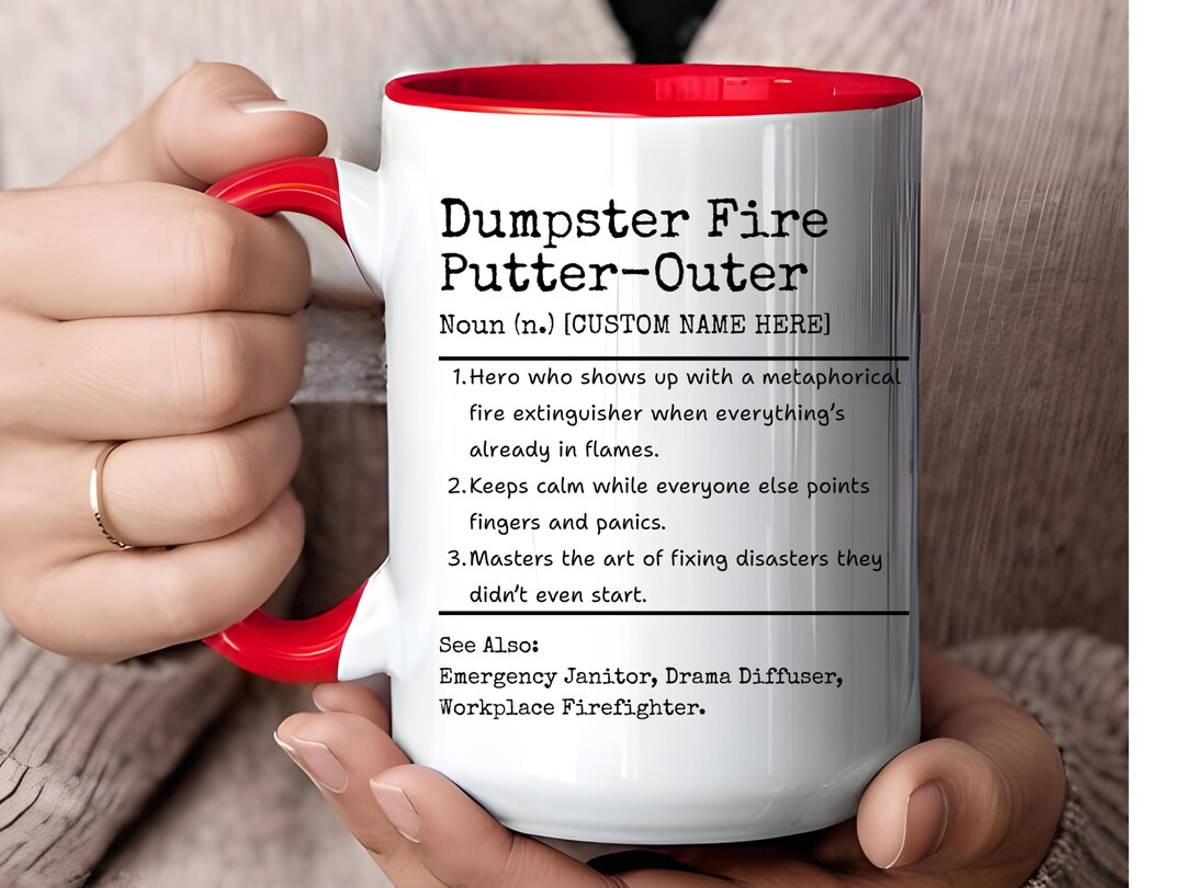 Dumpster Fire Putter Outer Personalized Nurse Coffee Mug - Custom Name ...