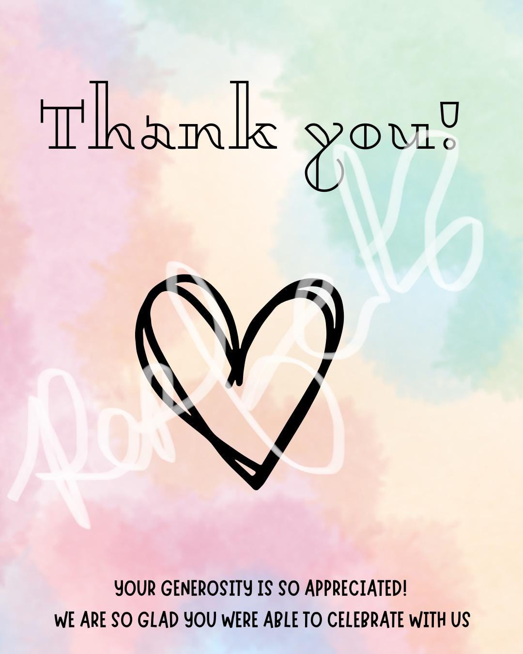 Digital Thank You Card - Etsy