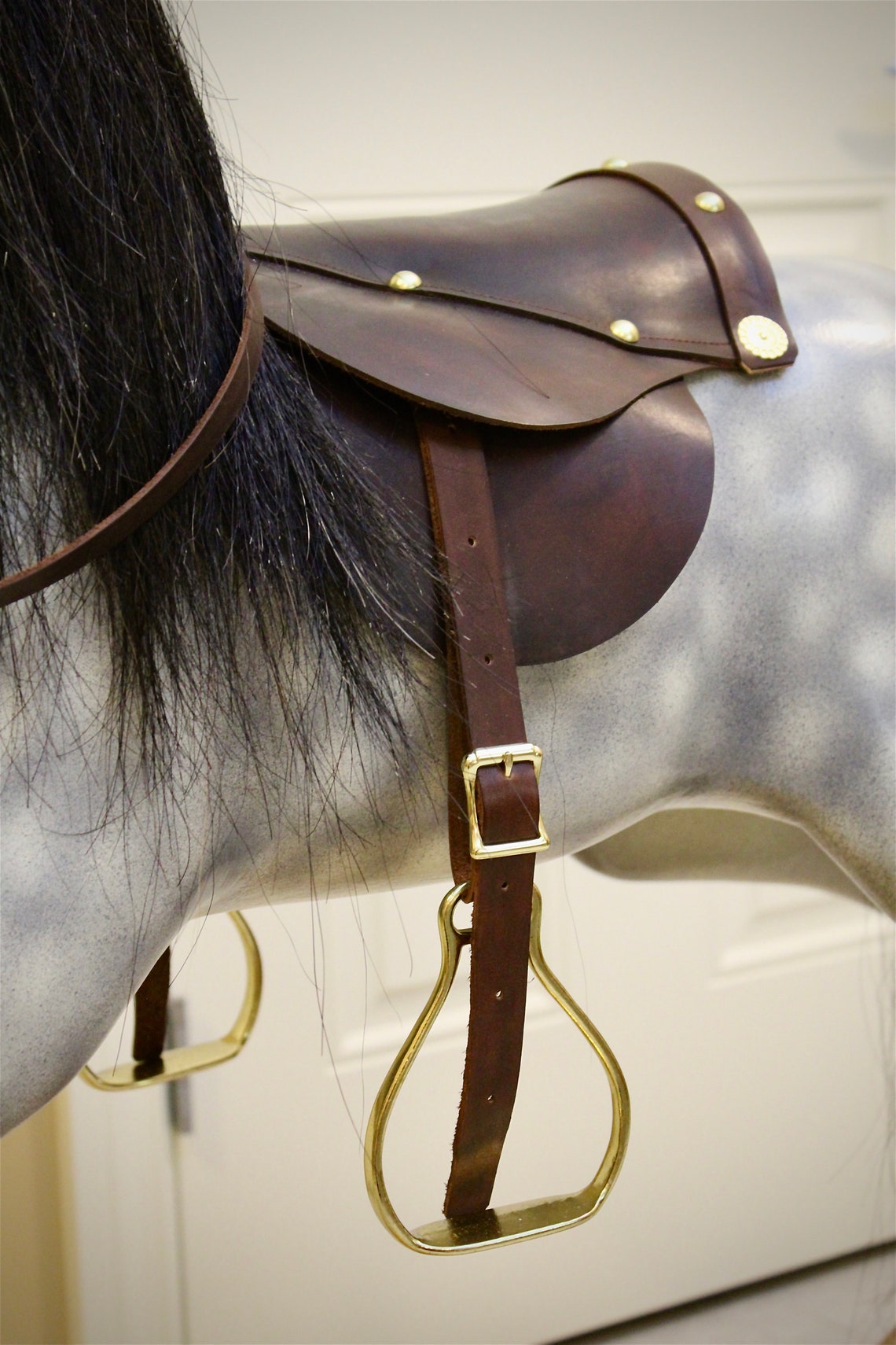 Traditional Wooden Hand Carved Arabian Rocking Horse on Bow | Etsy