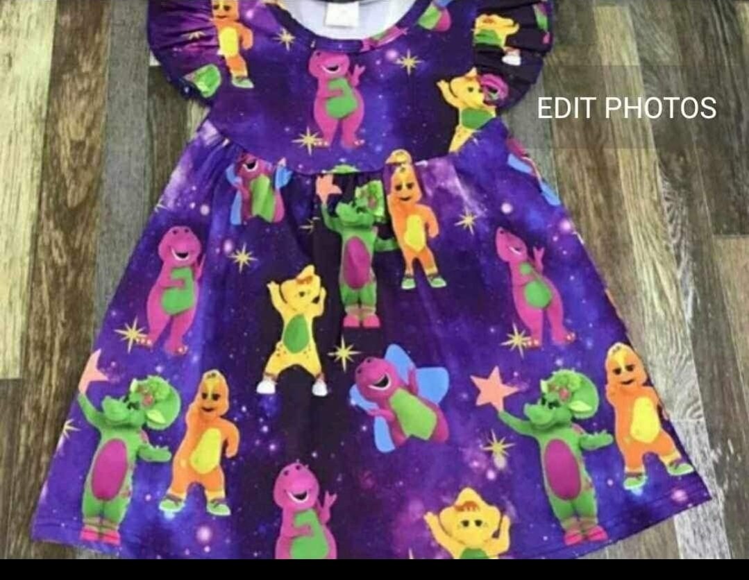 Girls Barney the Dinosaur Dress Sizes 12/18 Months, 2T, 3T, 4T, 5/6 - Etsy