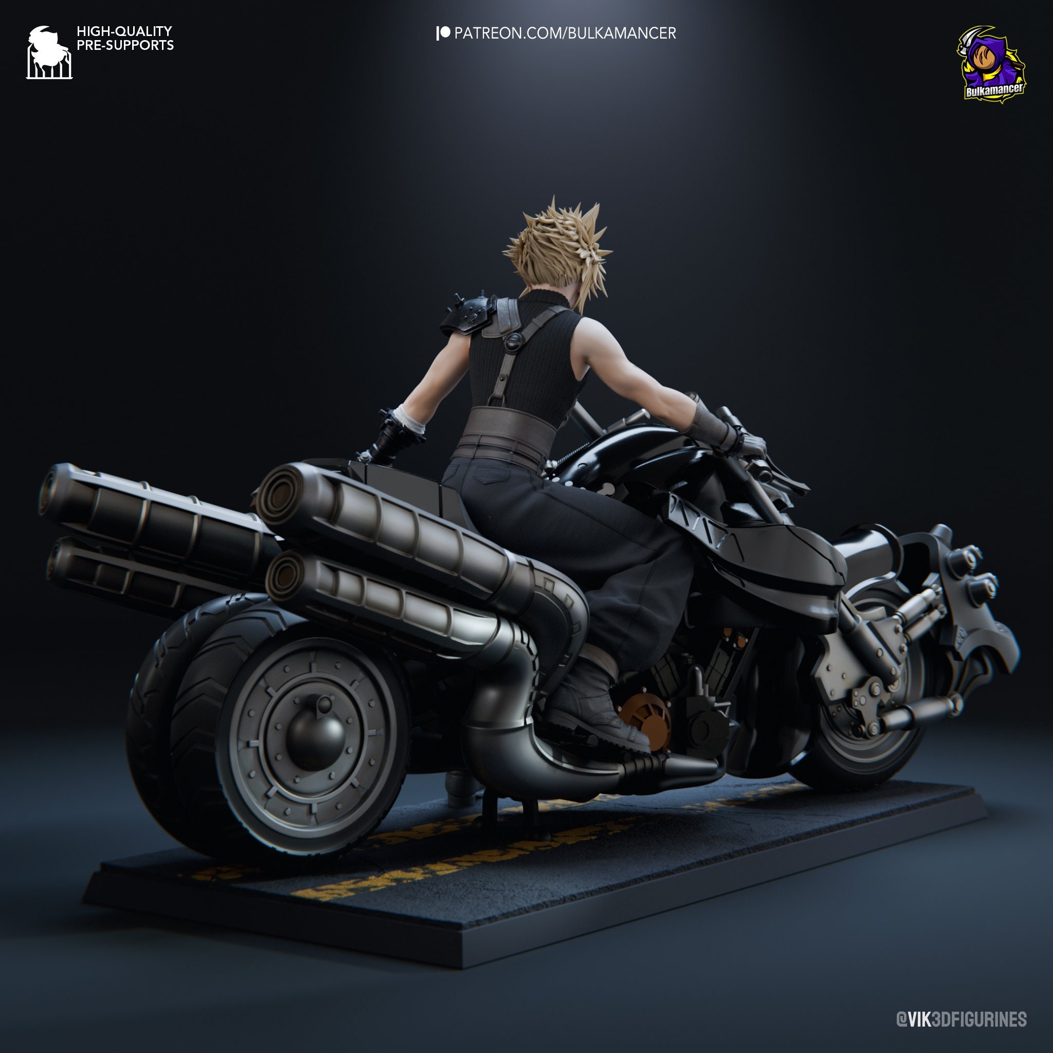 Gaming Figure Cloud Strife Final Fantasy 7 by Bulkamancer Unpainted ...