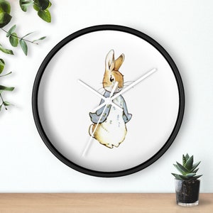Peter Rabbit Clock, Beatrix Potter Gift, Rabbit Clock, Nursery Decor ...