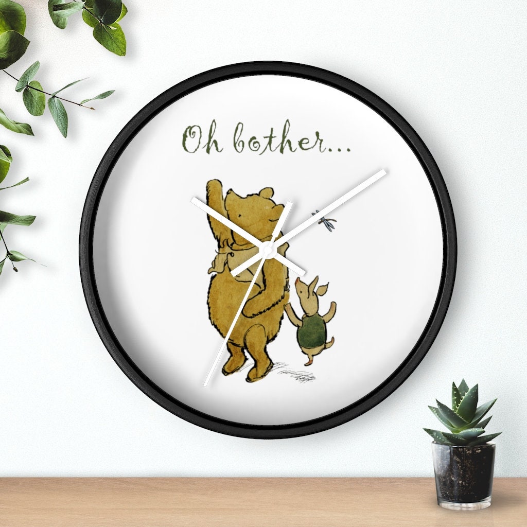 Pooh Clock Pooh Corner Gift Oh Bother Winnie the Pooh Wall - Etsy