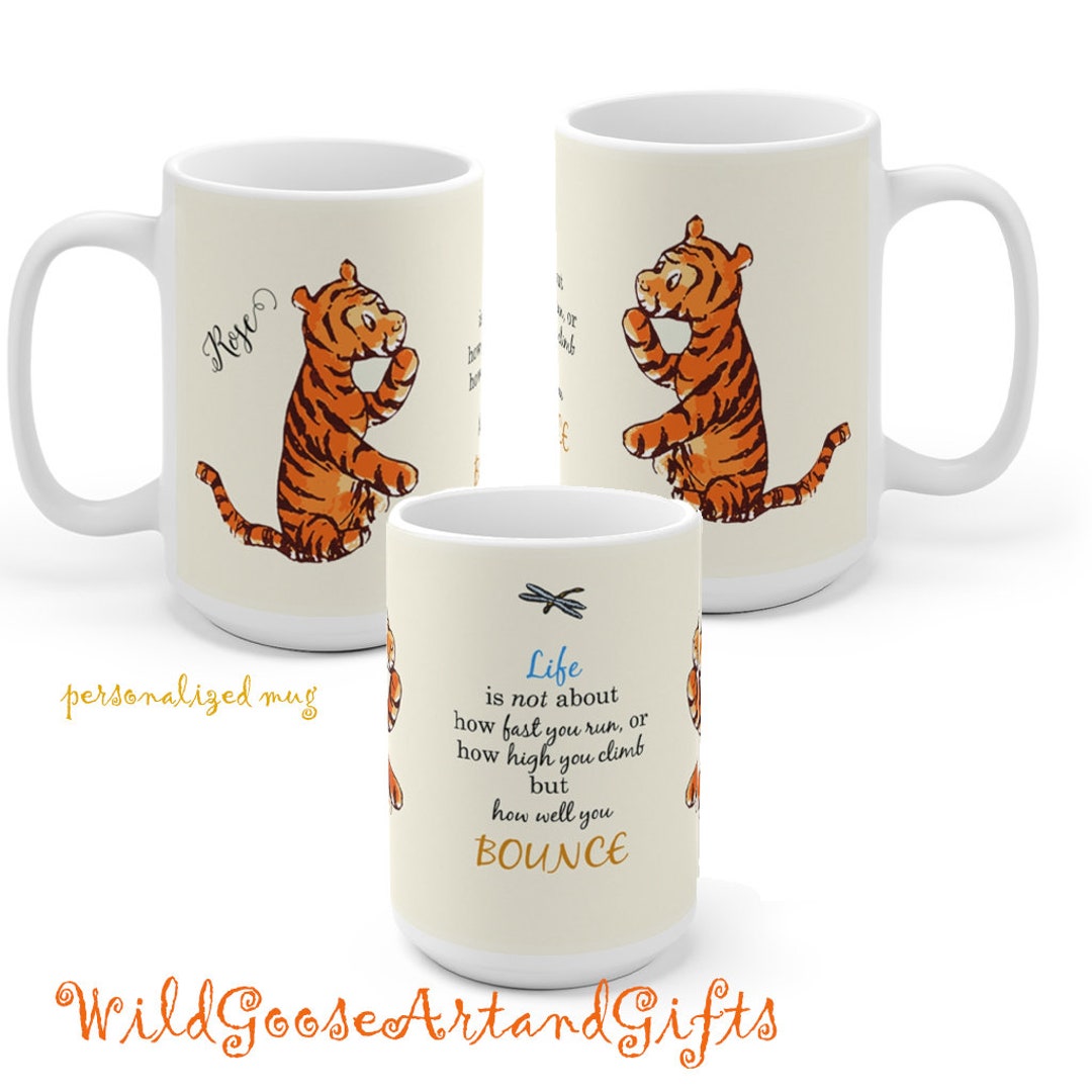 Tigger Mug, Personalized Mug, Special Event Mug, Encouraging Mug, Fun ...