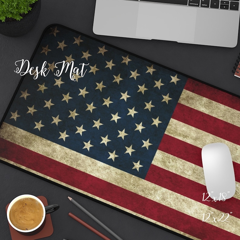 Custom Desk Mat USA Flag Desk Mat Personalized Gift for Dad - Etsy