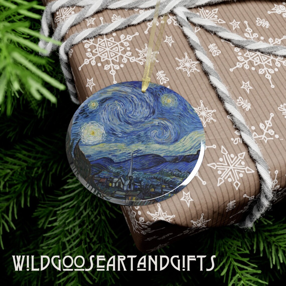 Starry Night Christmas Starry Night Tree Skirt Van Gogh - Etsy