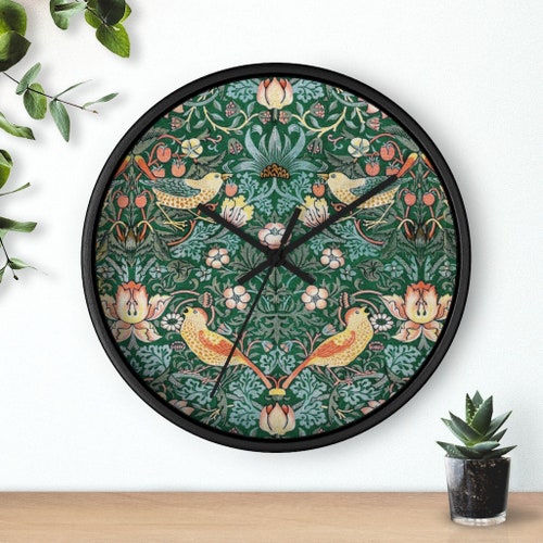 William Morris Home Strawberry Thief Decor Wall Clock - Etsy