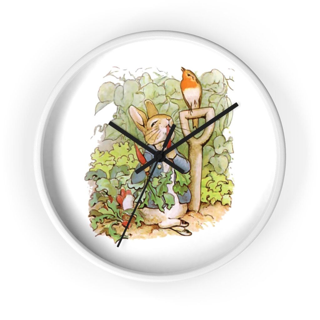 Peter Rabbit Clock Beatrix Potter Gift Rabbit Clock Nursery | Etsy