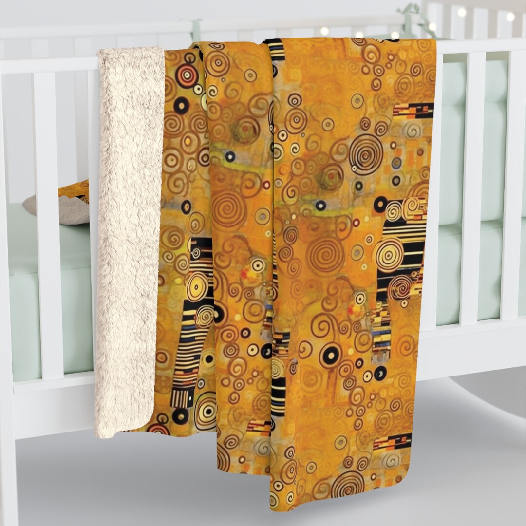 Gustav Klimt Throw Blanket: Sherpa Fleece, Contemporary Art Blanket - Etsy