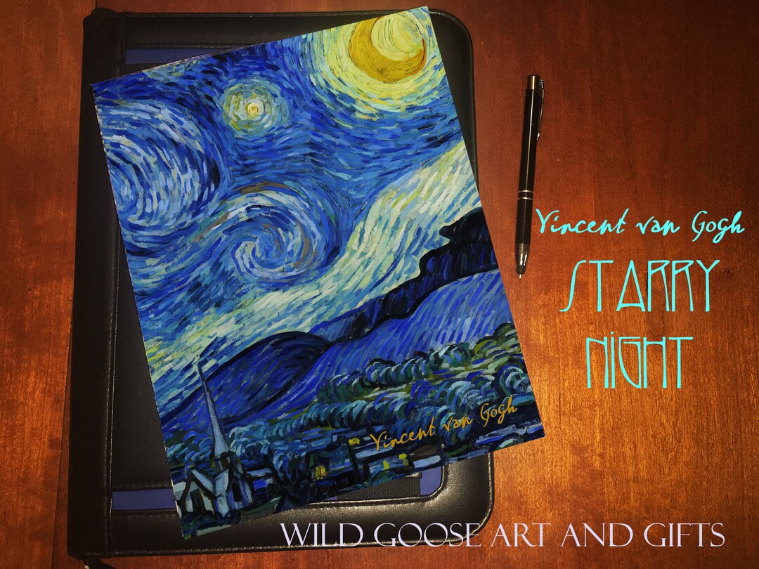 Starry Night Journal: Vincent Van Gogh Art, Lined Notebook (8.5 X 11 ...