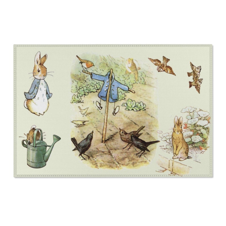 Peter Rabbit Rug Beatrix Potter Decor Rabbit Rug Peter - Etsy