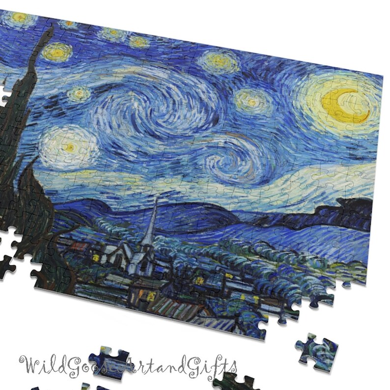 Van Gogh Puzzle Starry Night Puzzle Artistic Puzzle Holiday - Etsy