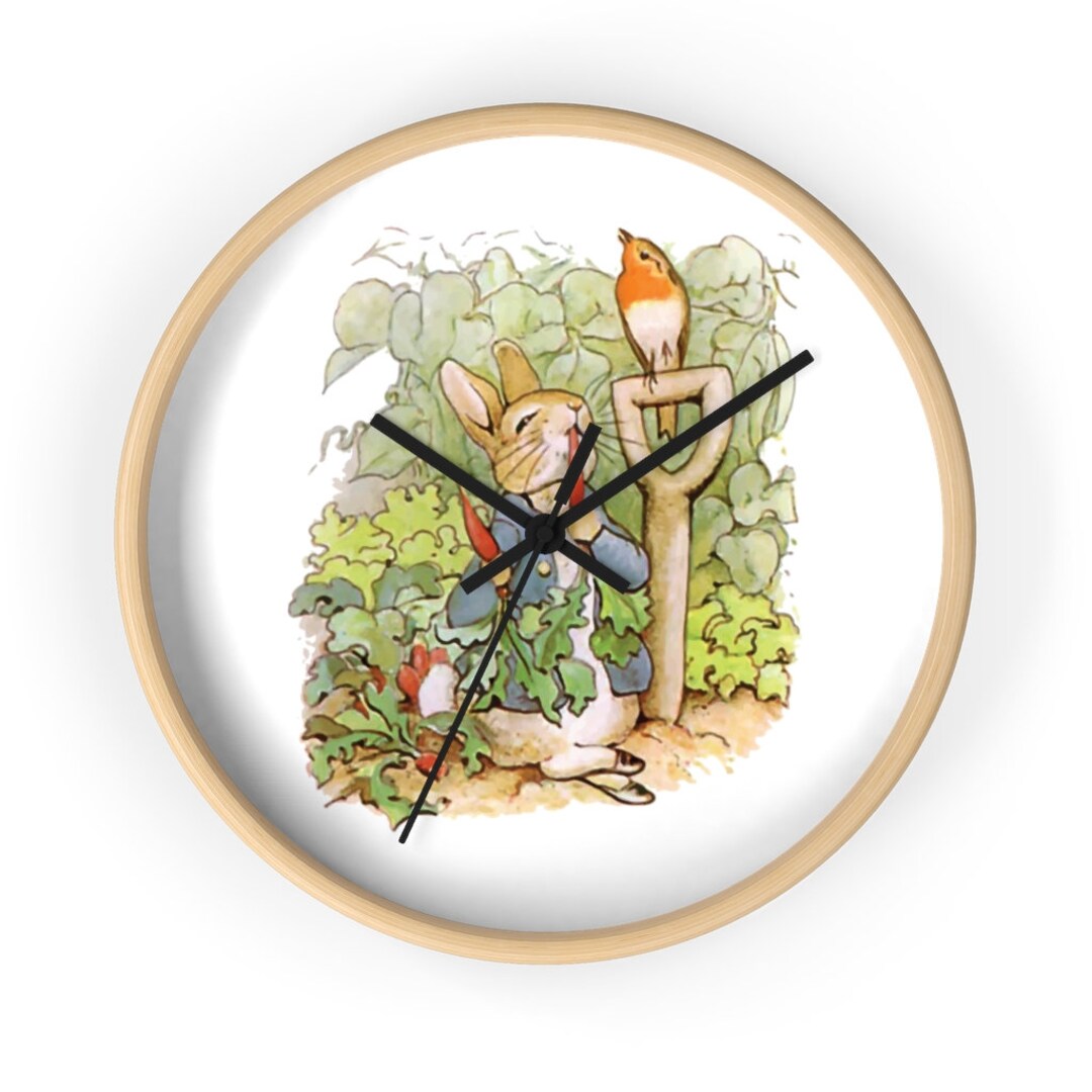 Peter Rabbit Clock, Beatrix Potter Gift, Rabbit Clock, Nursery Decor ...