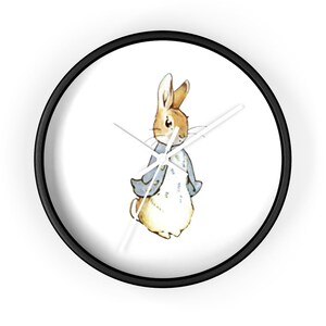 Peter Rabbit Clock | Beatrix Potter Gift | Rabbit Cloc |, Nursery Decor ...